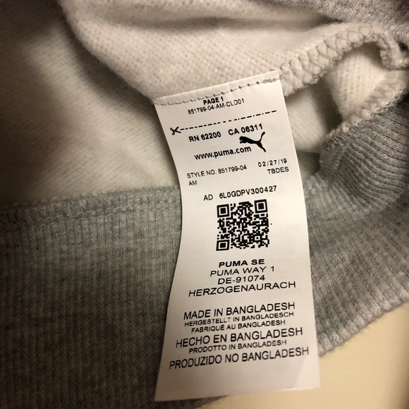 Puma | Jackets & Coats | Puma Essentials Fleece Track Jacket Light Gray ...